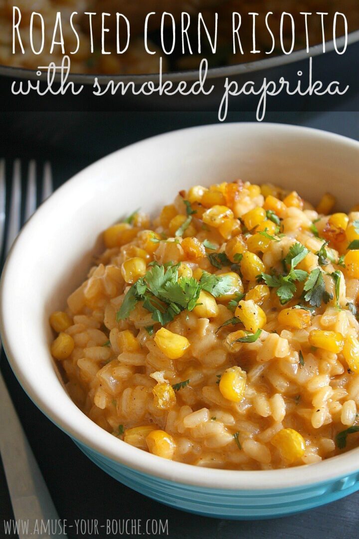 Roasted corn risotto with smoked paprika - Easy Cheesy Vegetarian