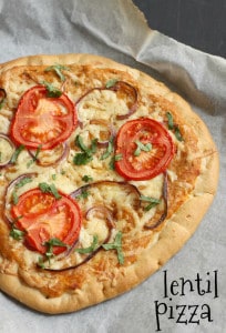 Lentil pizza - Easy Cheesy Vegetarian