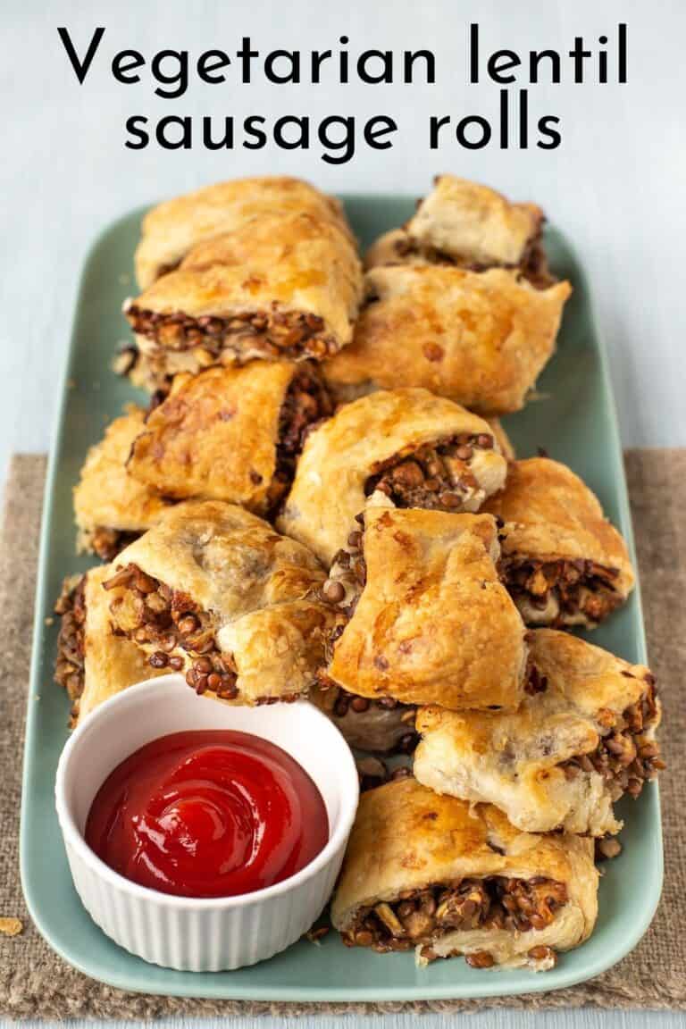 Vegetarian Lentil Sausage Rolls - Easy Cheesy Vegetarian