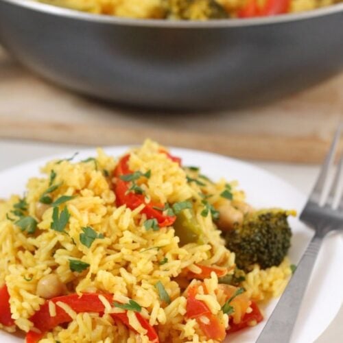 Vegetarian paella with chickpeas - Easy Cheesy Vegetarian