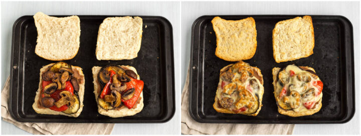 Roasted vegetable Mexican torta - Easy Cheesy Vegetarian