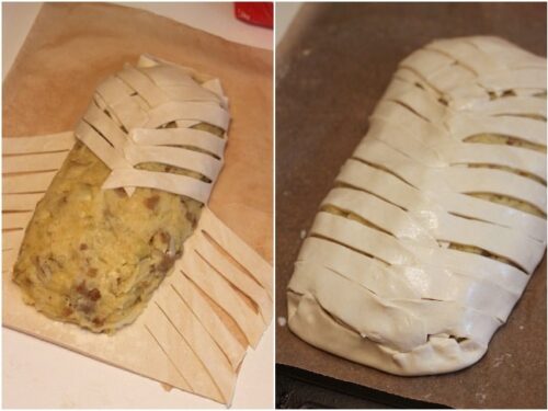 Cheese and Onion Plait - Easy Cheesy Vegetarian