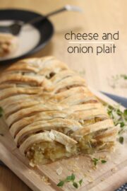 Cheese and Onion Plait - Easy Cheesy Vegetarian