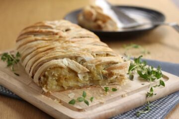 Cheese and Onion Plait - Easy Cheesy Vegetarian