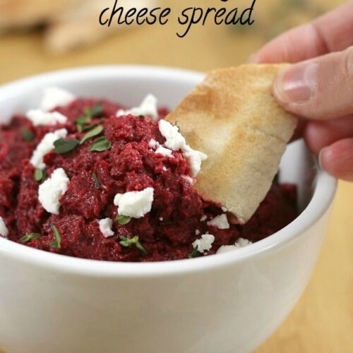 Beetroot and Goat's Cheese Spread - Easy Cheesy Vegetarian