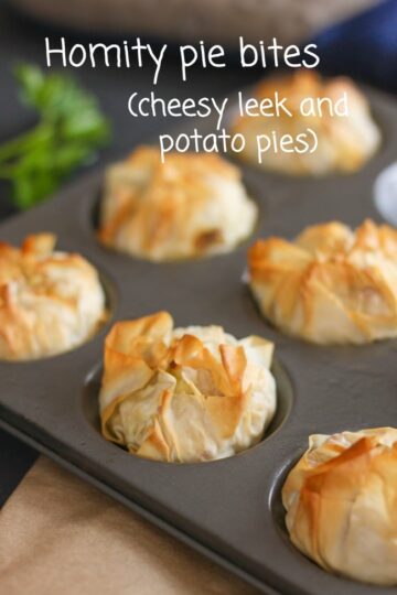 Homity pie bites - Easy Cheesy Vegetarian