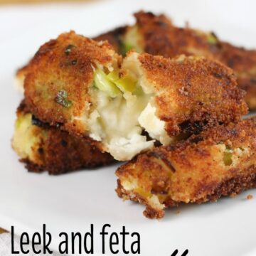 Leek and feta croquettes - Easy Cheesy Vegetarian