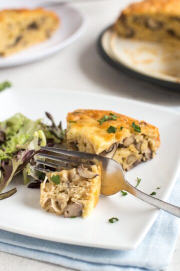 Cheesy garlic mushroom cake - Easy Cheesy Vegetarian