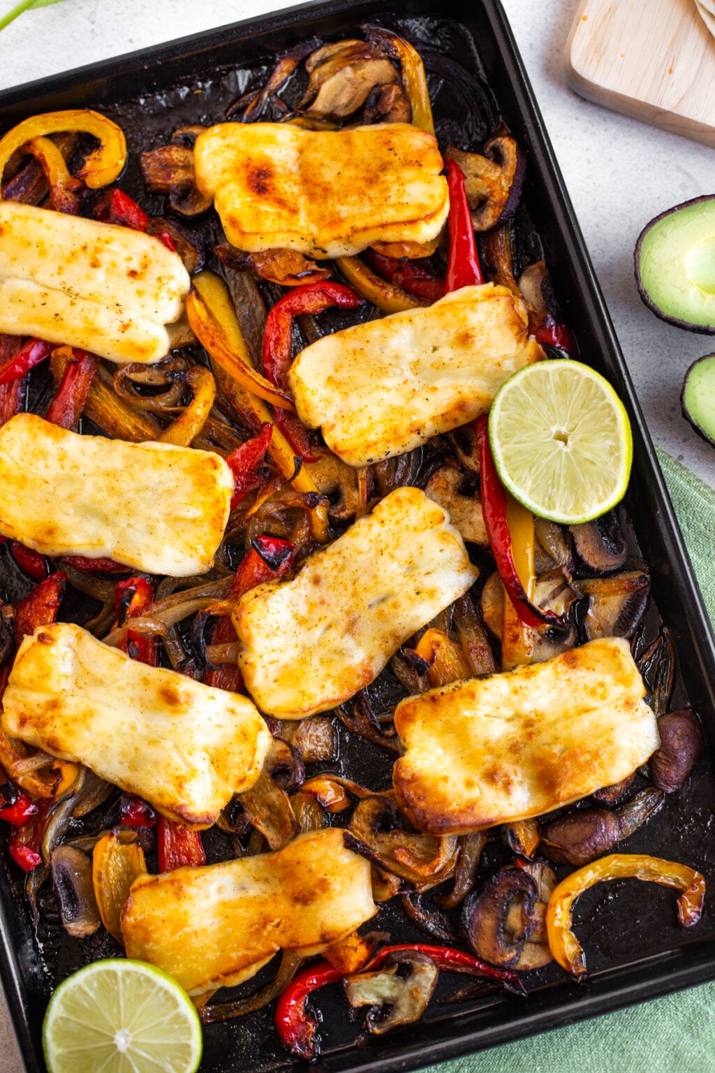 Sheet Pan Halloumi Fajitas (one tray only!)