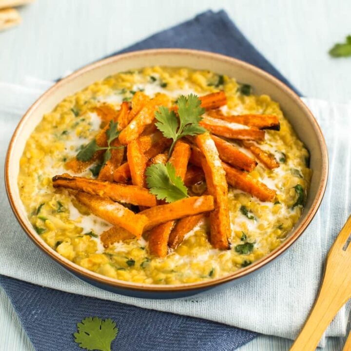 Creamy Roasted Carrot Dal - Easy Cheesy Vegetarian