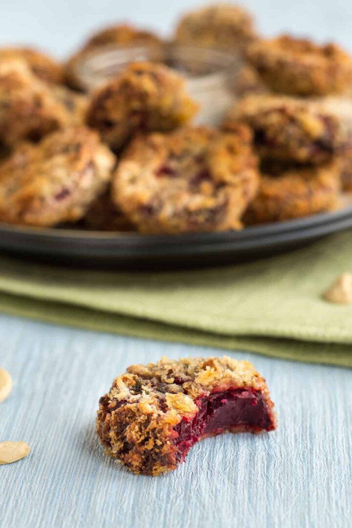 Sage and Onion Beetroot Nuggets - Easy Cheesy Vegetarian