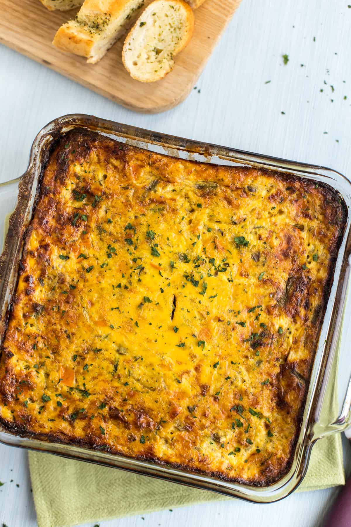 Cheesy Lentil and Veggie Slice - Easy Cheesy Vegetarian