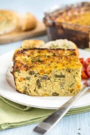 Cheesy Lentil and Veggie Slice - Easy Cheesy Vegetarian