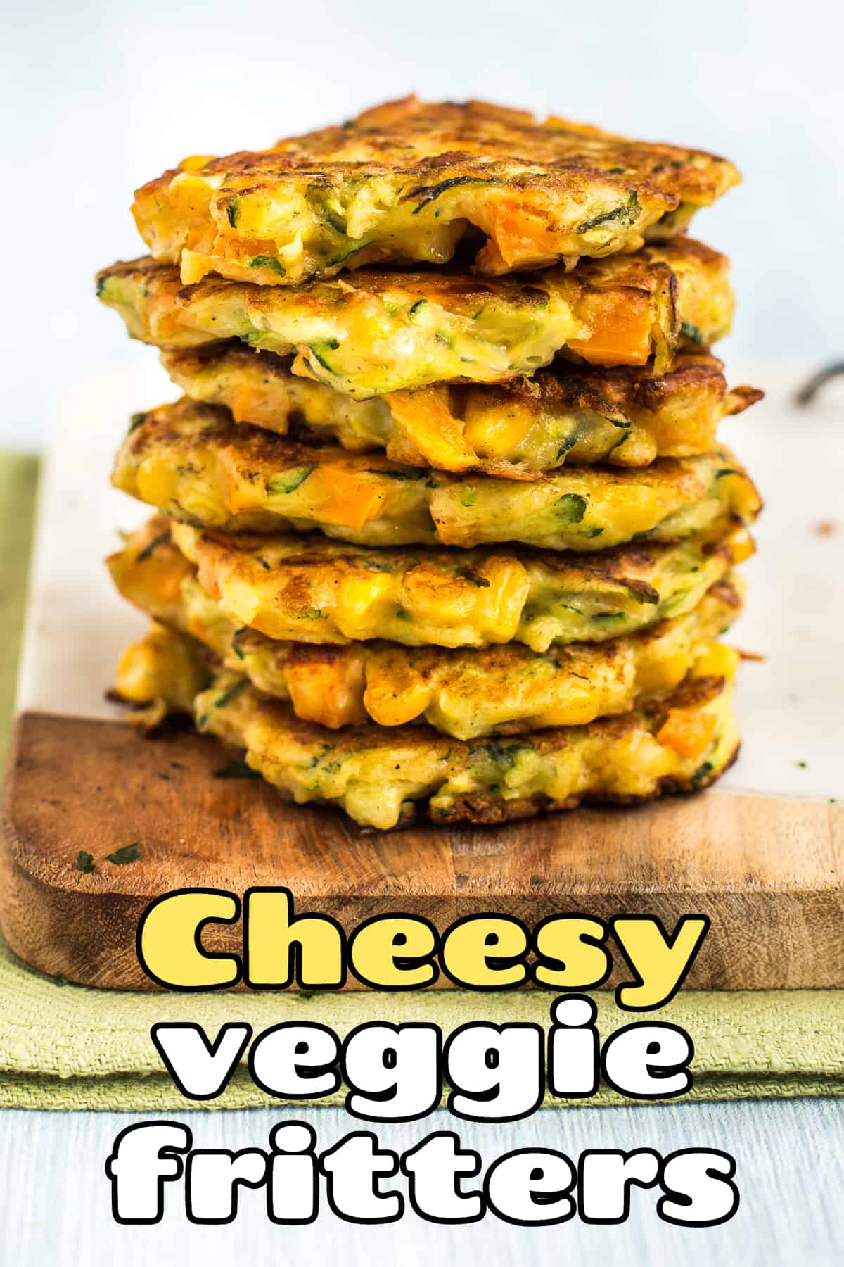 Cheesy Veggie Fritters - Easy Cheesy Vegetarian