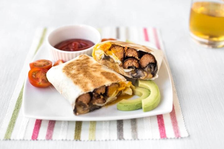 Full English Breakfast Burritos - Easy Cheesy Vegetarian