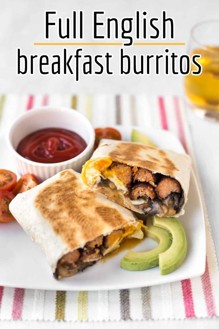 Full English Breakfast Burritos - Easy Cheesy Vegetarian