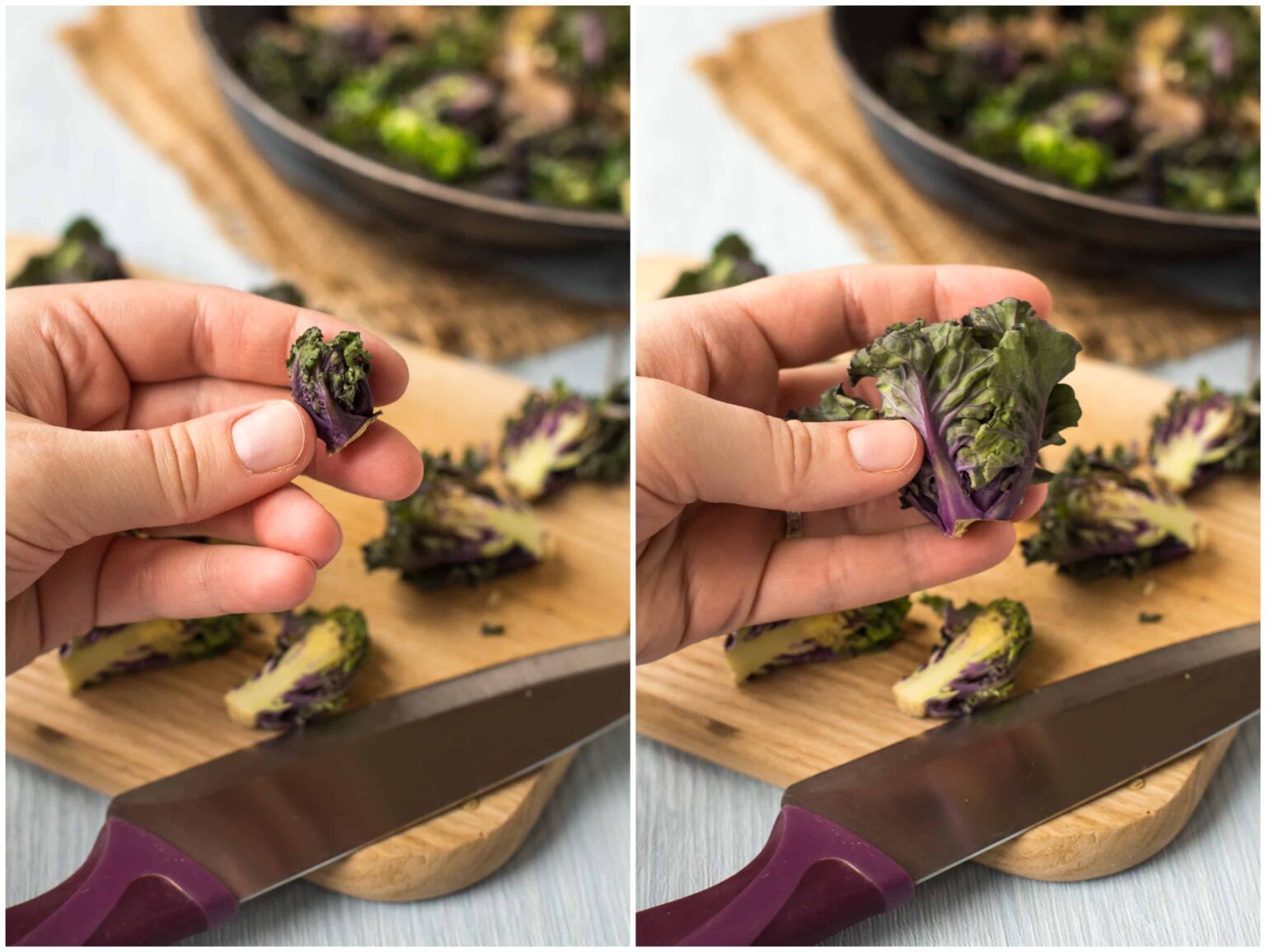 Creamed Kalettes - Easy Cheesy Vegetarian