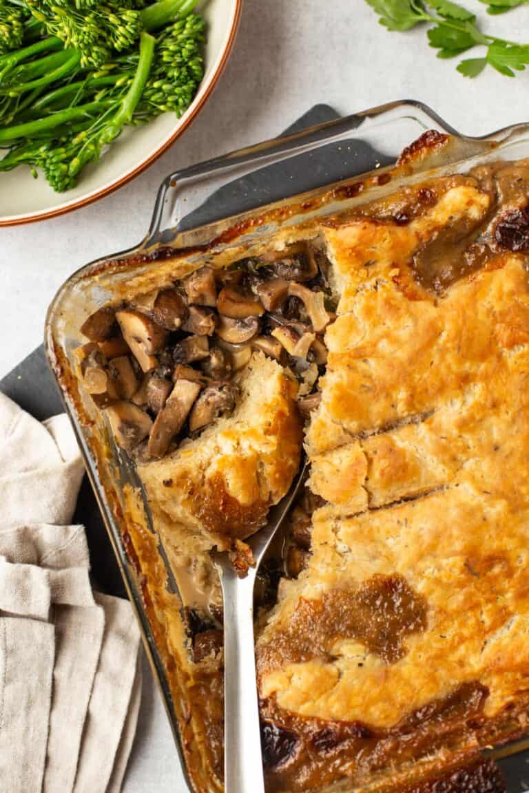Creamy Mushroom Pie with Chestnuts (and Easy Suet Crust) - Easy Cheesy ...