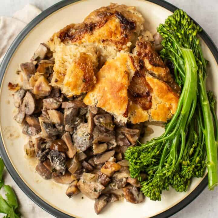 Creamy Mushroom Pie with Chestnuts (and Easy Suet Crust) - Easy Cheesy ...