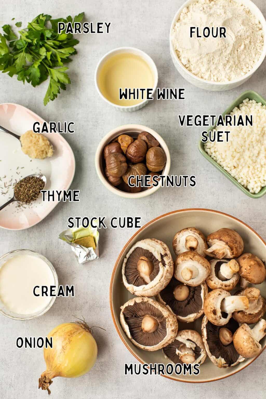 Creamy Mushroom Pie with Chestnuts (and Easy Suet Crust) - Easy Cheesy ...