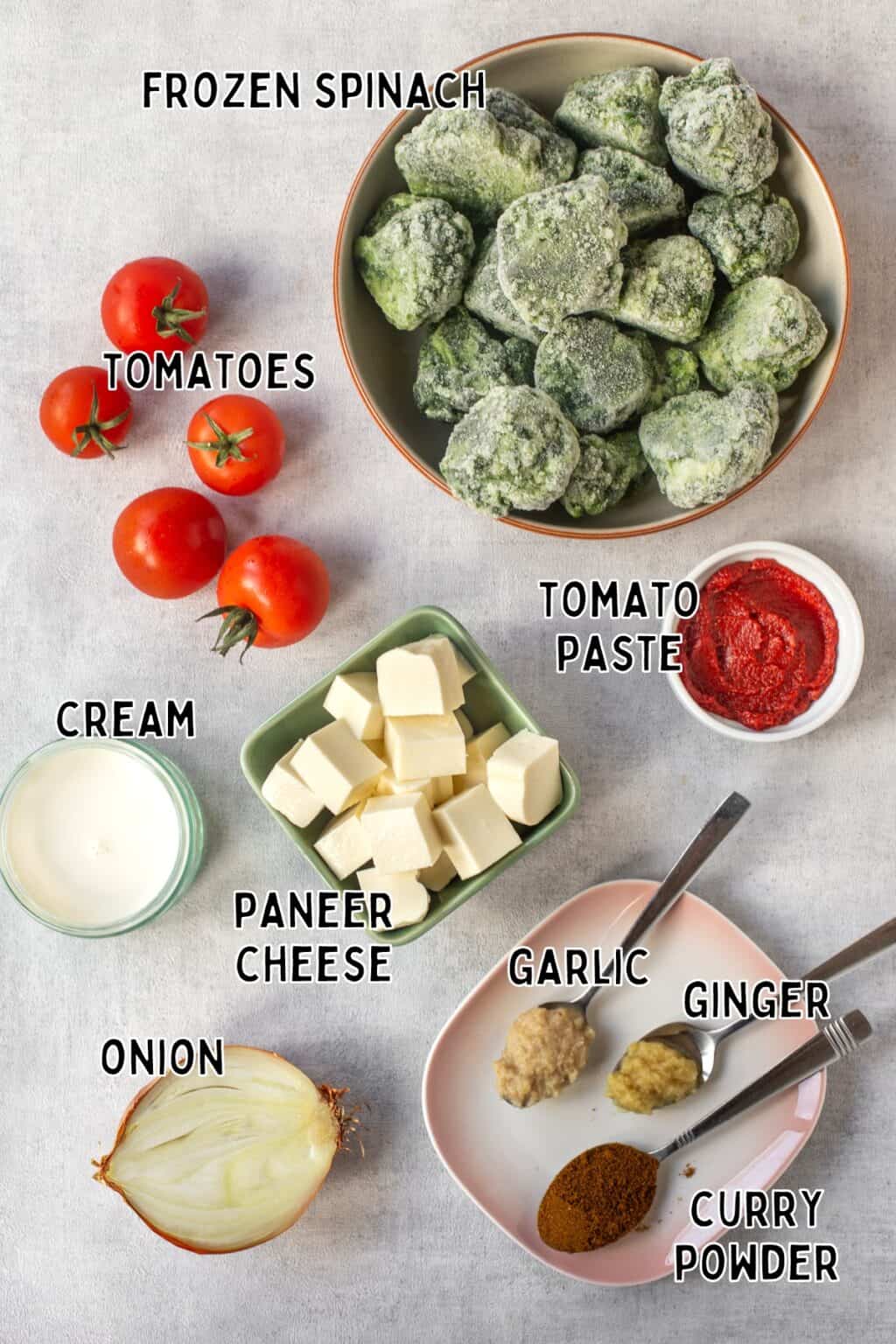 30 Minute Saag Paneer (Cheese and Spinach Curry) - Easy Cheesy Vegetarian