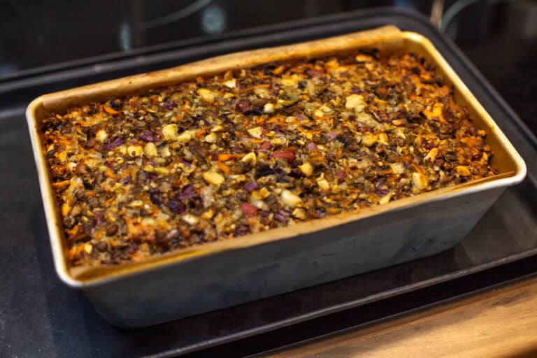Easy Nut Roast (just mix + bake!) - Easy Cheesy Vegetarian