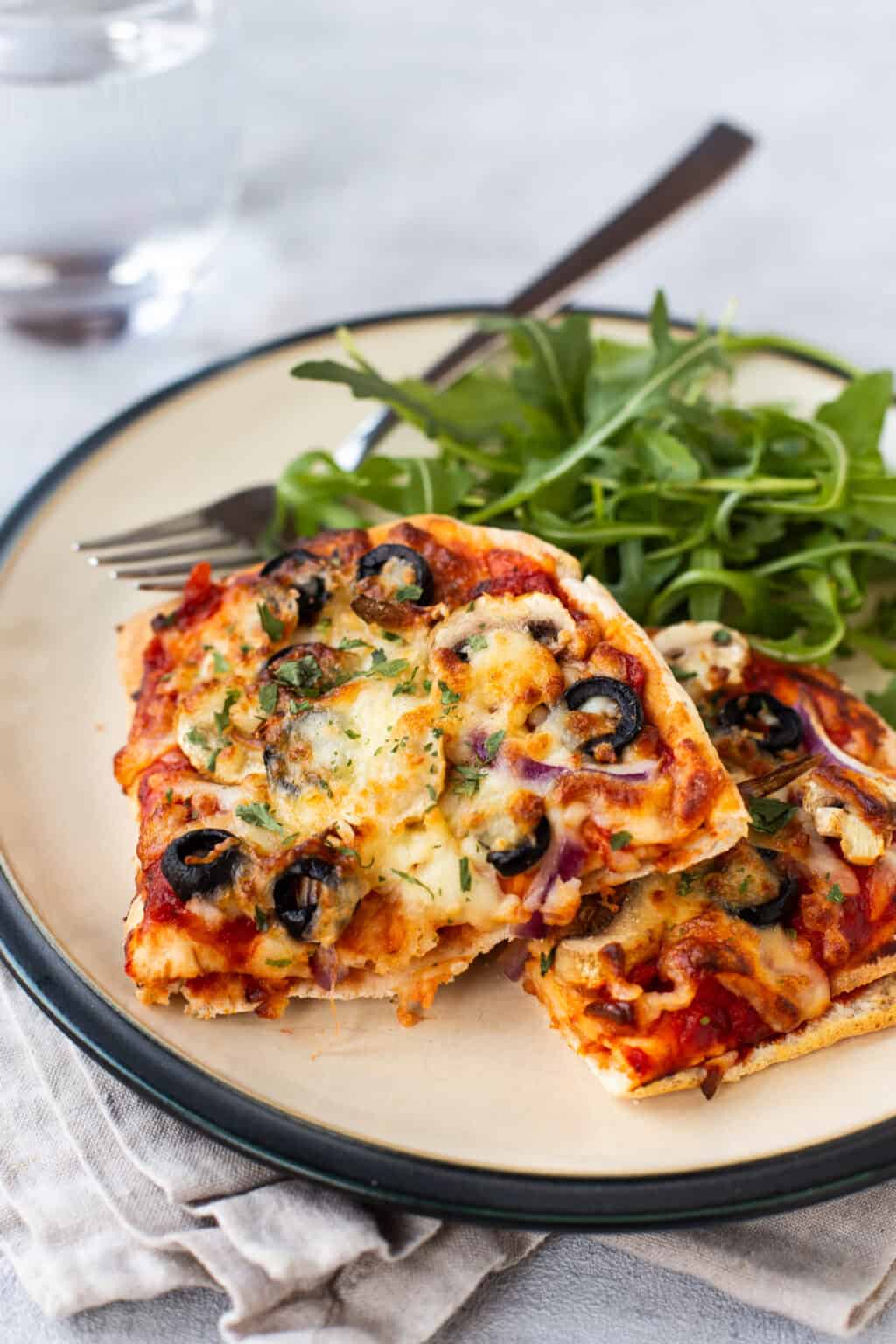 Easy Air Fryer Pitta Pizza (double layer!) - Easy Cheesy Vegetarian