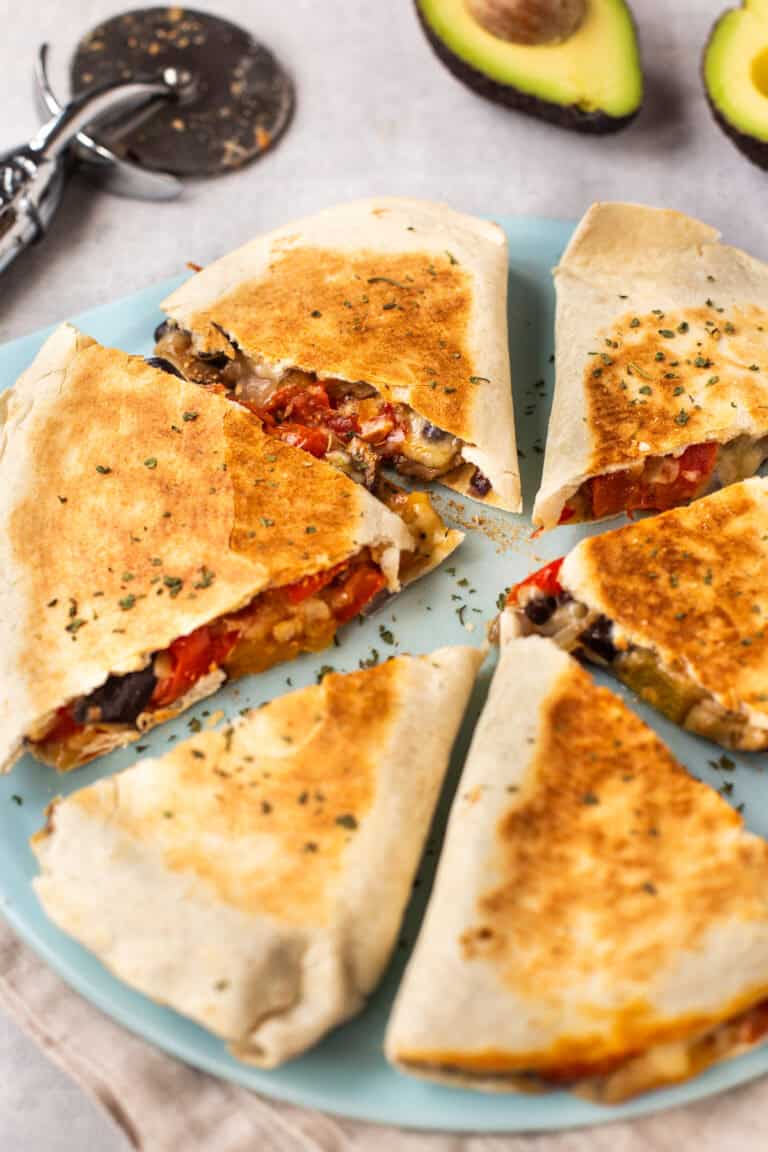 Roasted Vegetable Quesadillas - Easy Cheesy Vegetarian
